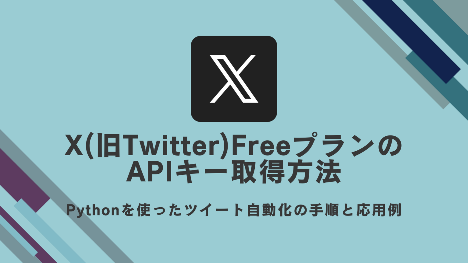 【2024年最新】X(旧Twitter)FreeプランのAPIキー取得方法：Pythonを使ったツイート自動化の手順と応用例